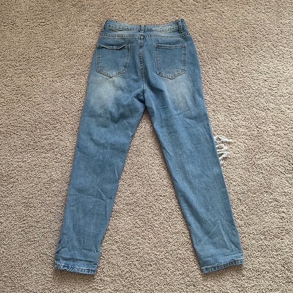 SHEIN | Jeans | Shein Blue Denim Ripped Jeans | Poshmark